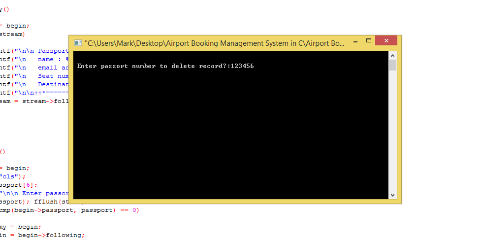 Airport Booking Management System in C with Source Code | SourceCodester